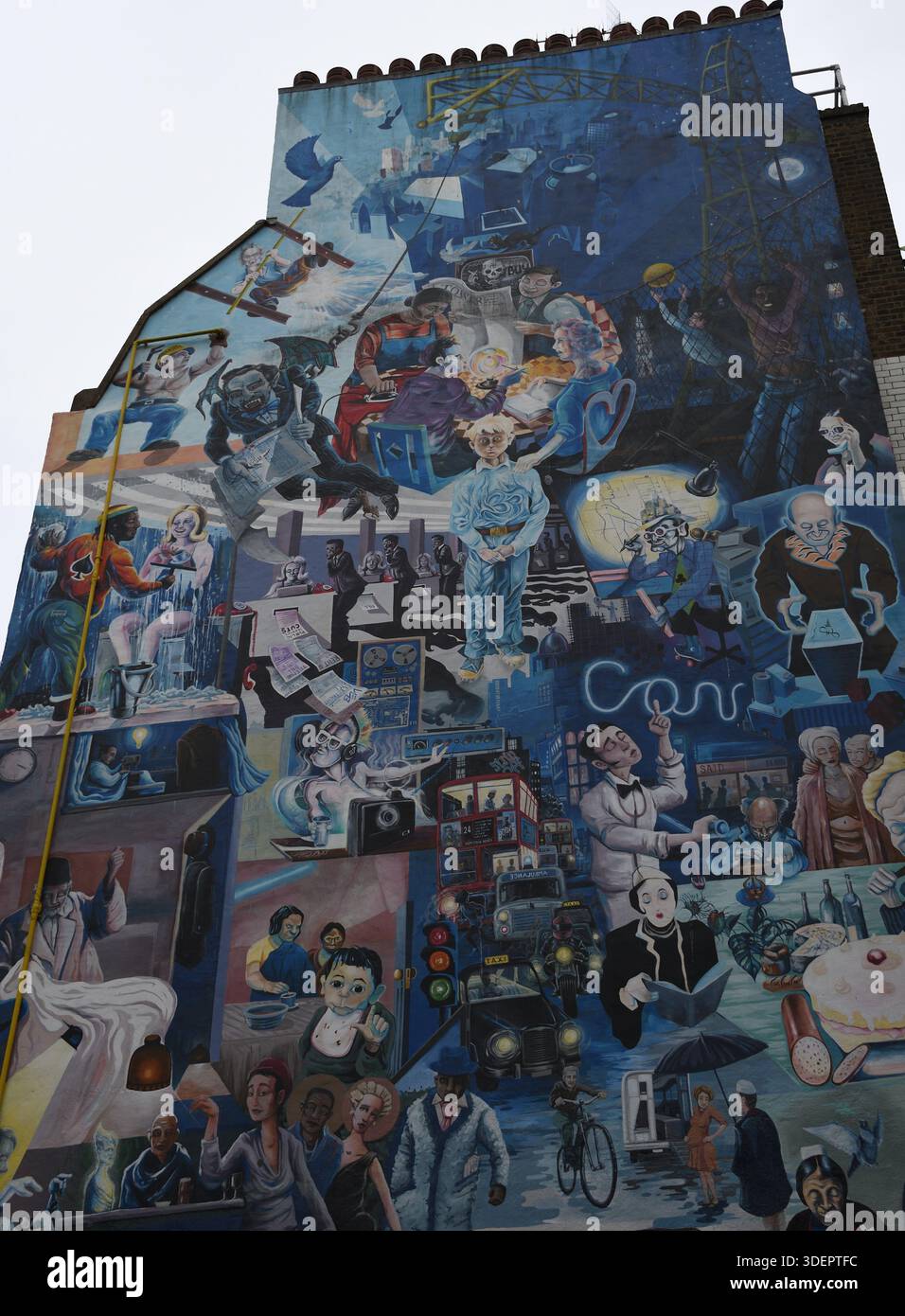 The Fitzrovia Mural, Fitzrovia, London, England, United Kingdom Stock ...