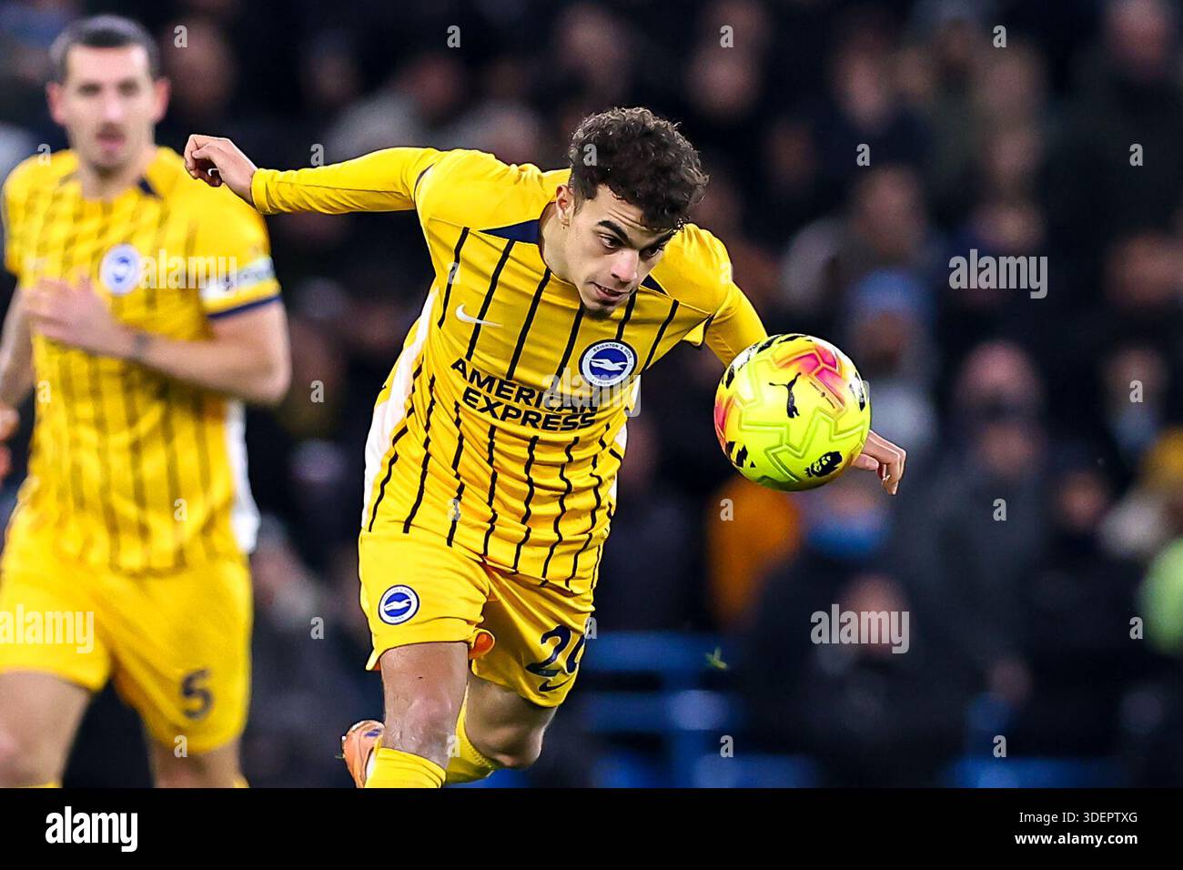 Yasin Ayari of Brighton and Hove Albion during the Manchester City v ...