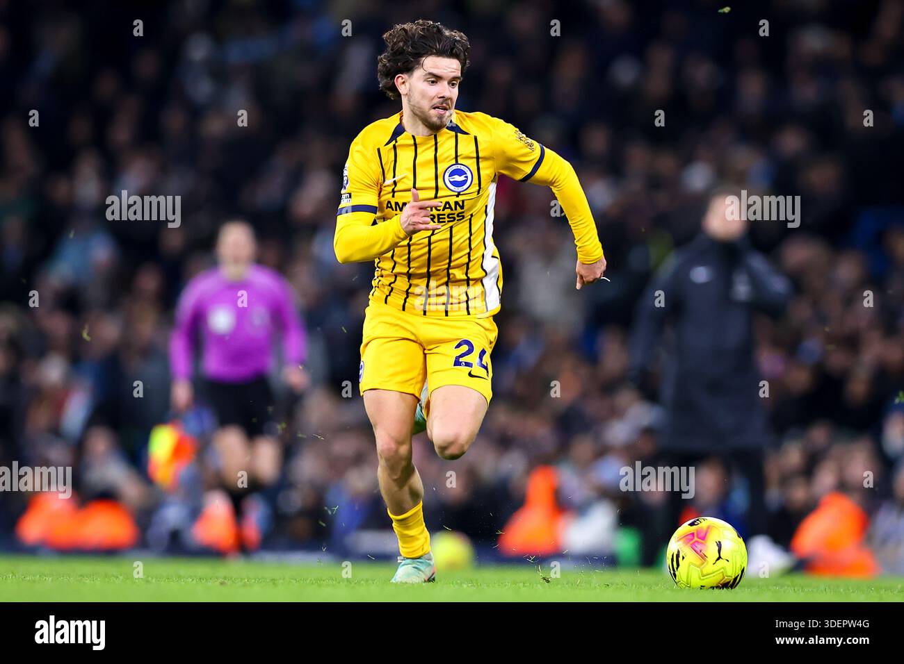 Ferdi Kadıoğlu of Brighton and Hove Albion during the Manchester City v ...