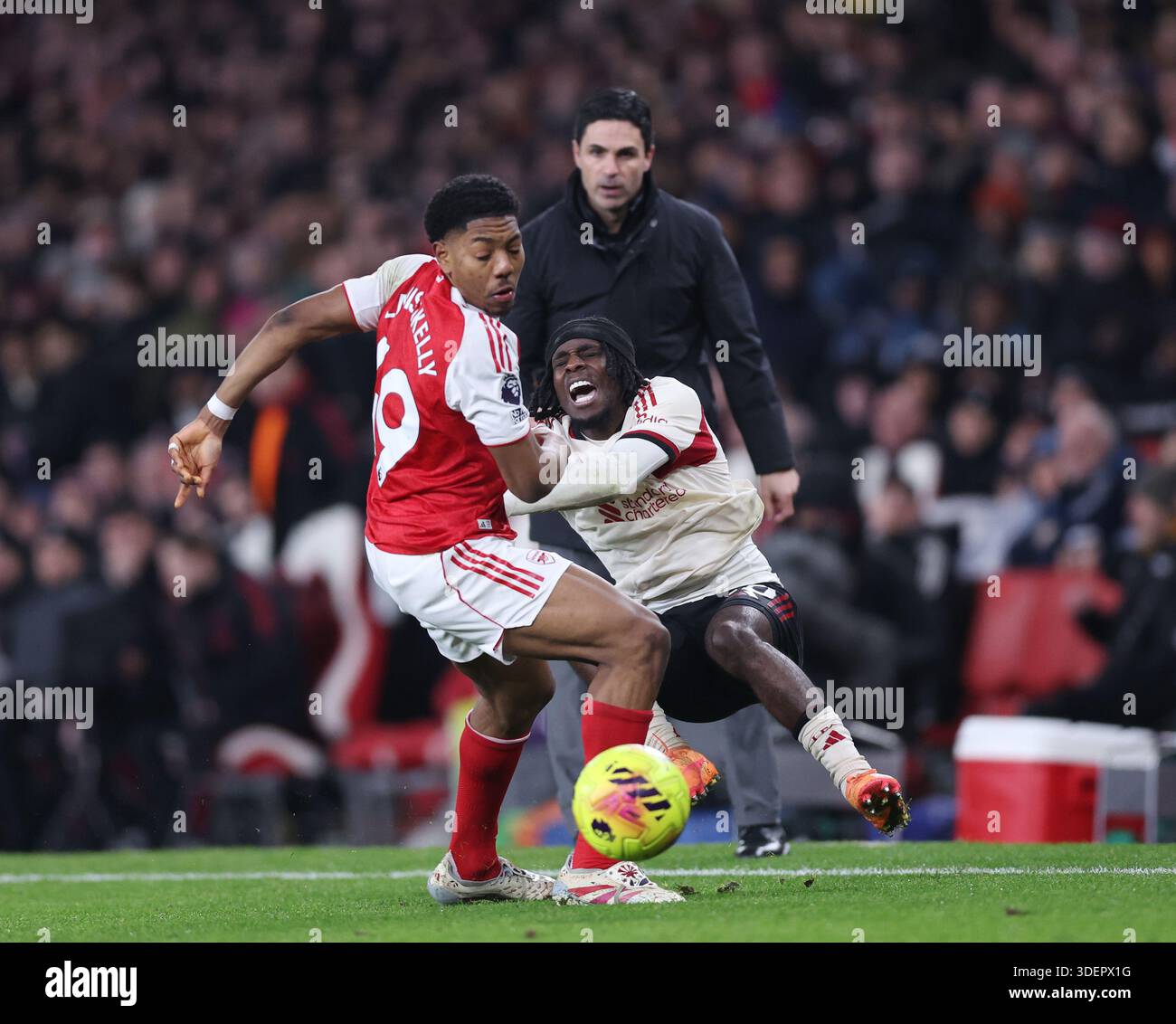London, England, 8th January 2026. Myles Lewis-Skelly of Arsenal ...