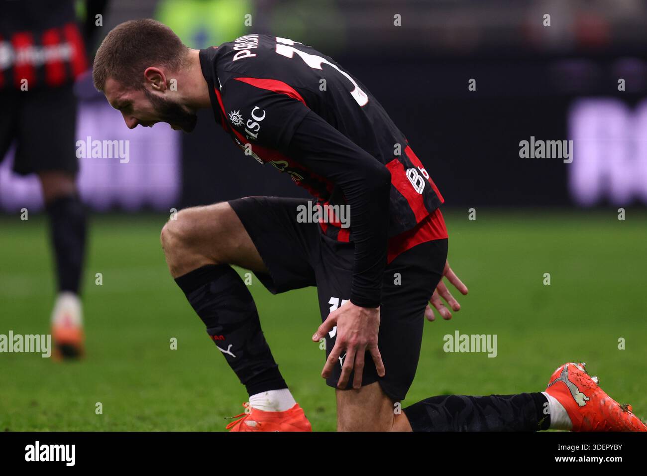 Milano, Italy. 08th Jan, 2026. Strahinja Pavlovic of Ac Milan looks ...