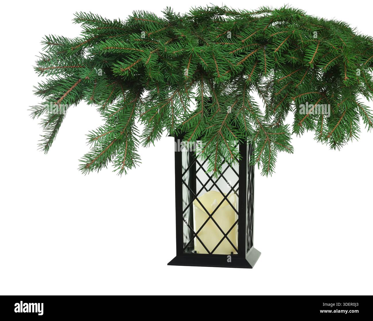 Beautiful xmas postcard fir Cut Out Stock Images & Pictures - Alamy