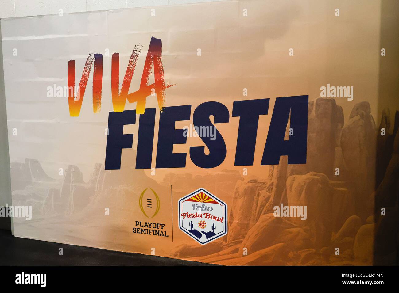 A view of the game signage before the Fiesta Bowl College Football ...