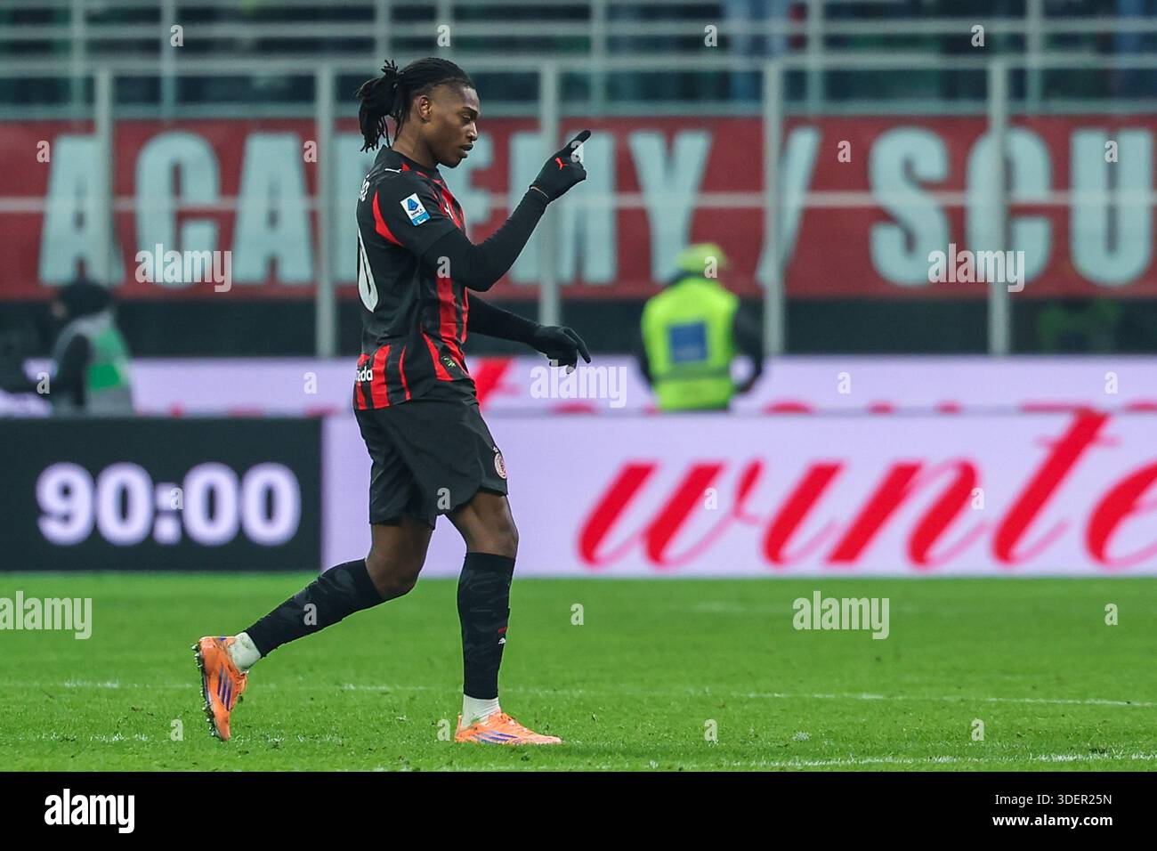 Rafael Leao of AC Milan celebrates after scoring a goal during Serie A ...
