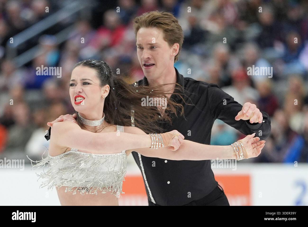 Raffaella Koncius and Alexey Shchepetov compete during the ice dance ...