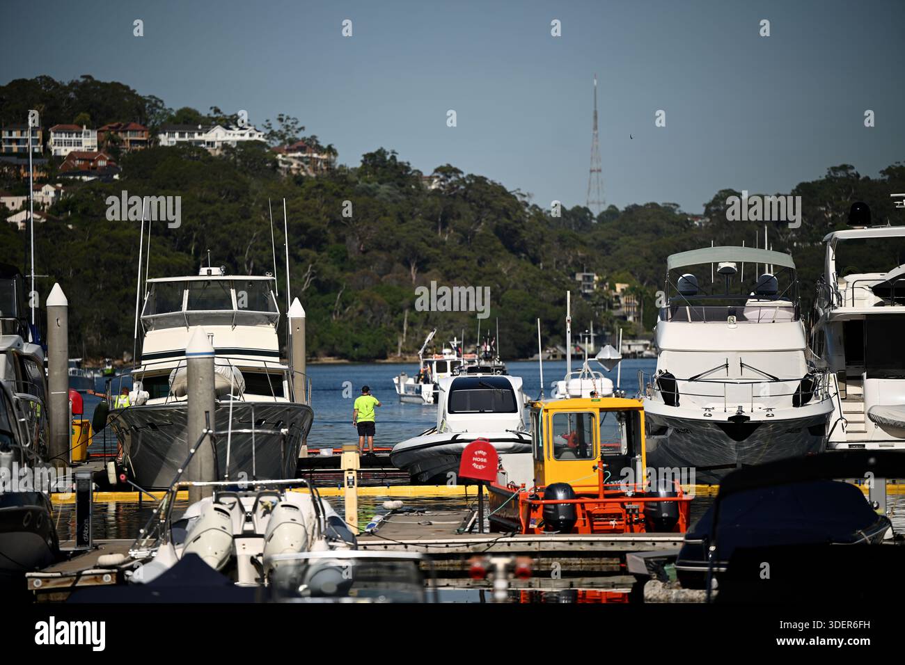 A general view of the aftermath of a marina fire at The Spit ﻿Marina in ...