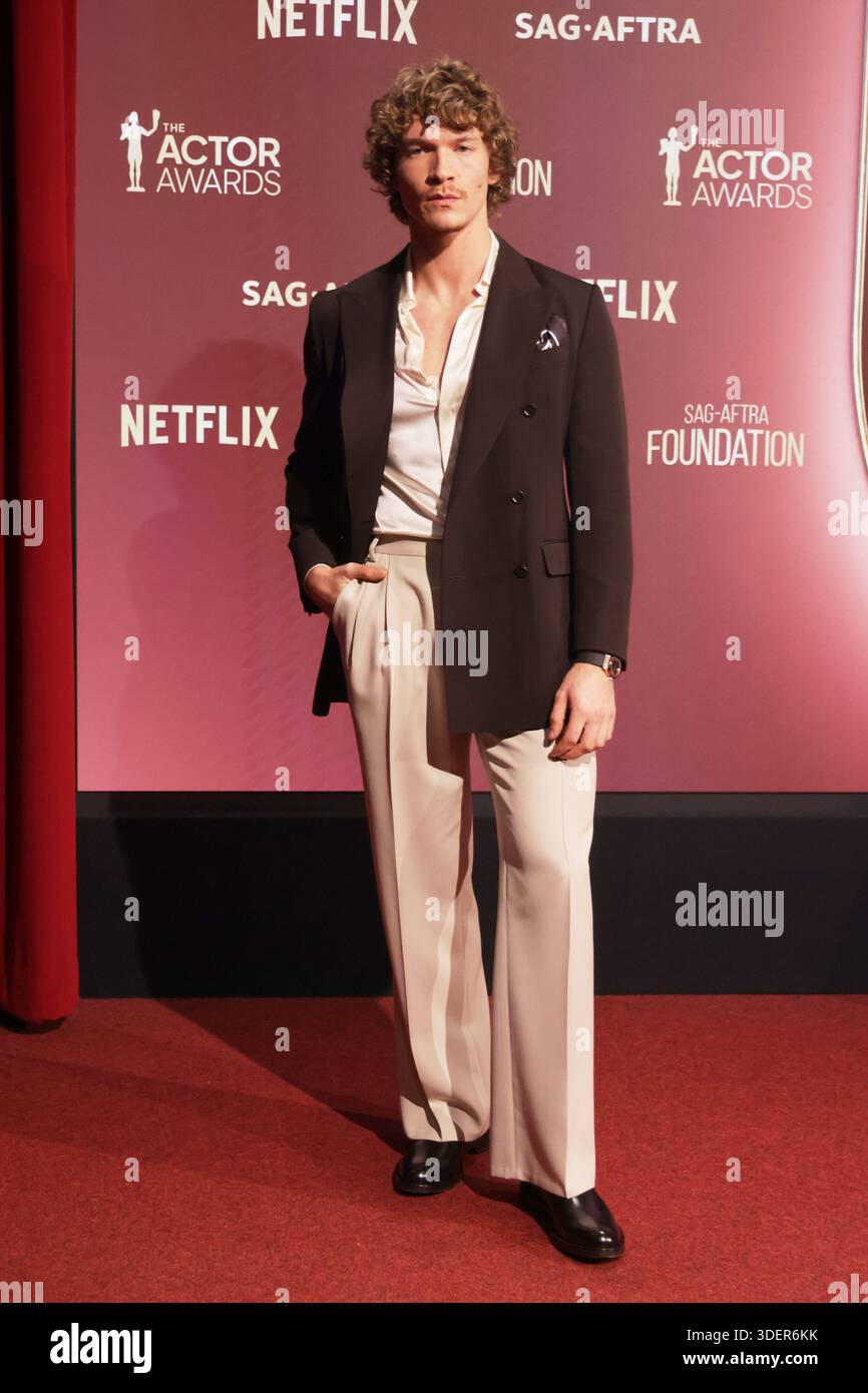 Connor Storrie at the 32nd Annual Actor Awards Nominations at SAG-AFTRA ...