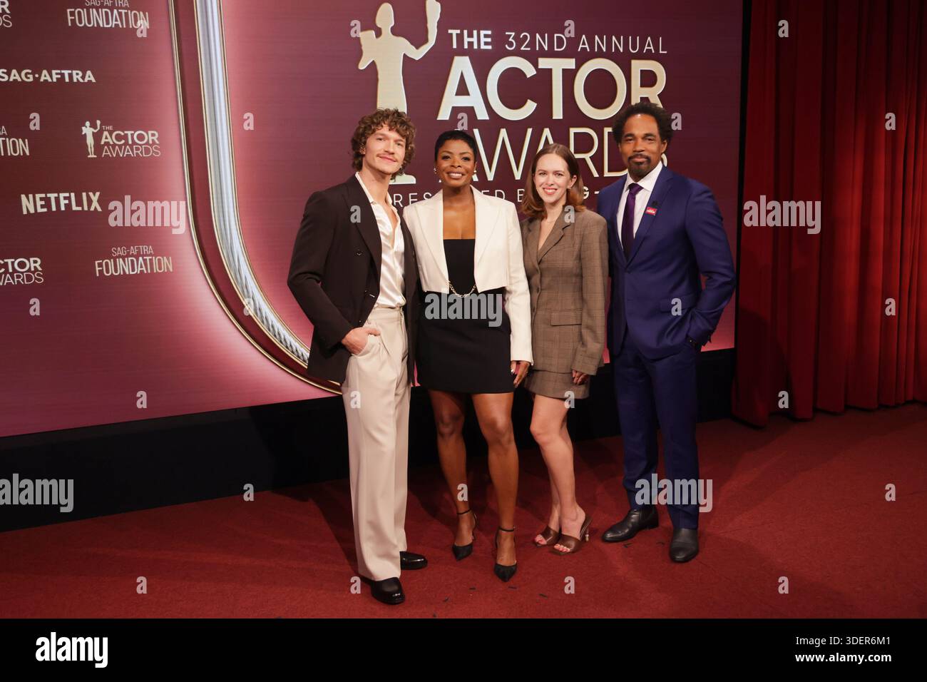 Connor Storrie, Janelle James, Elizabeth McLaughlin, and Jason George ...