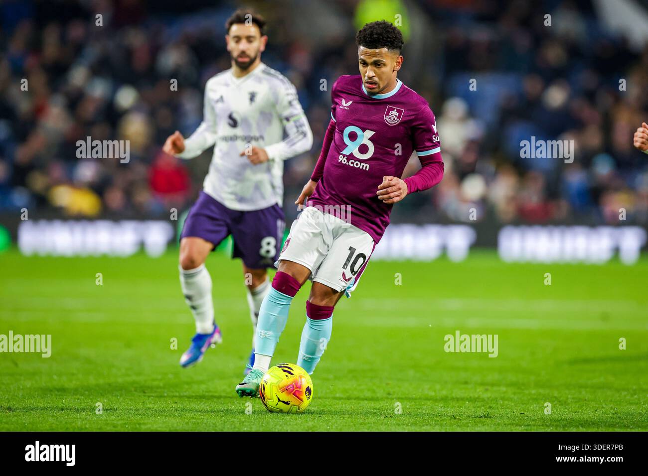 Burnley forward Marcus Edwards (10) in action during the Burnley v ...