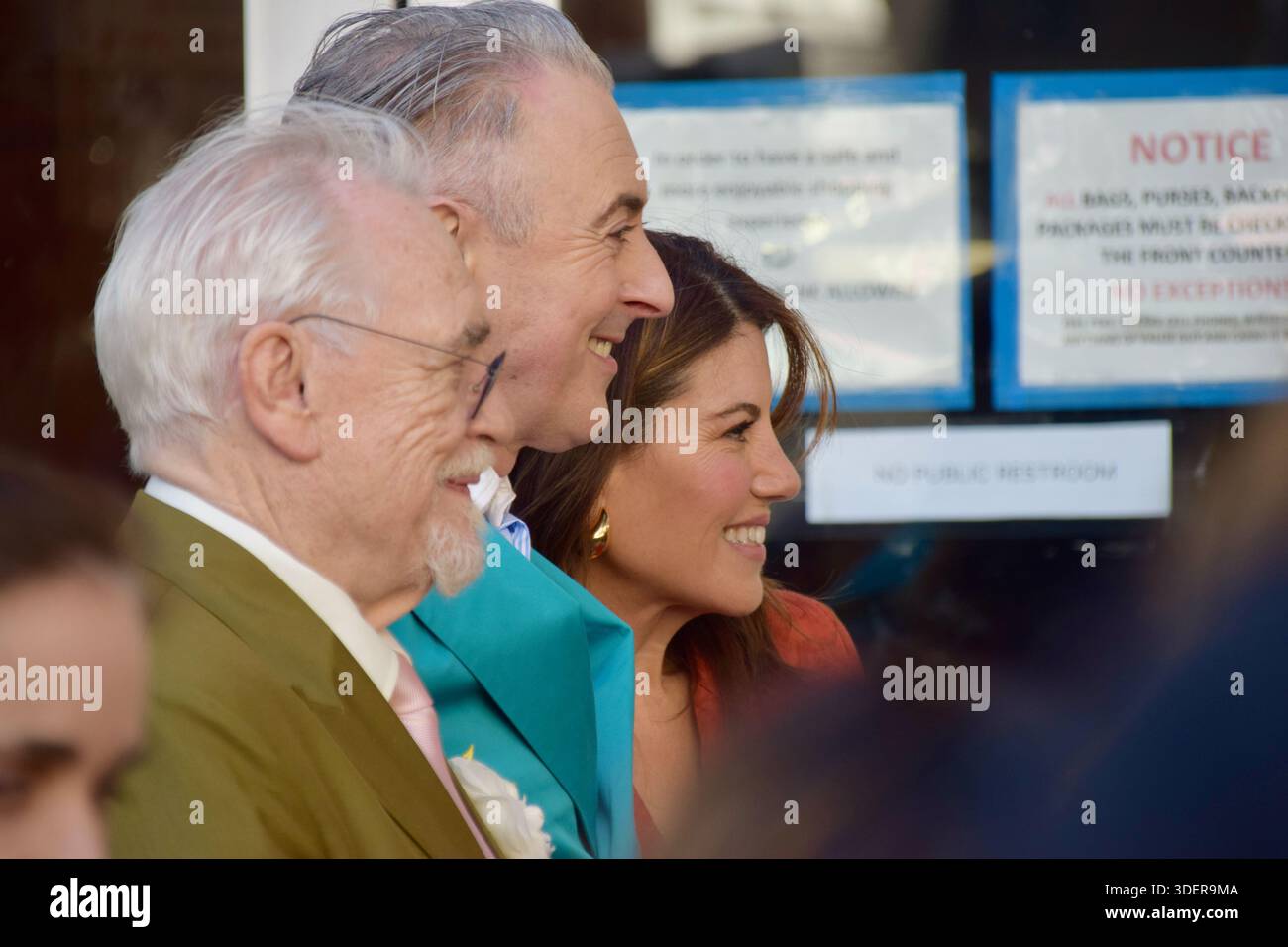 Brian Cox, Alan Cumming and Monica Lewinsky pose together during Alan’s ...