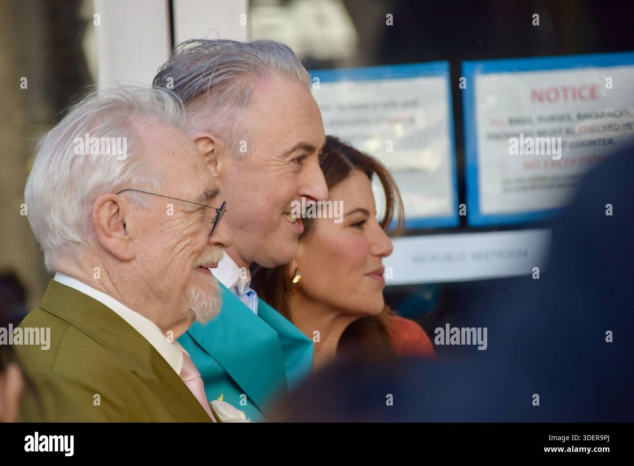 Brian Cox, Alan Cumming and Monica Lewinsky pose together during Alan’s ...