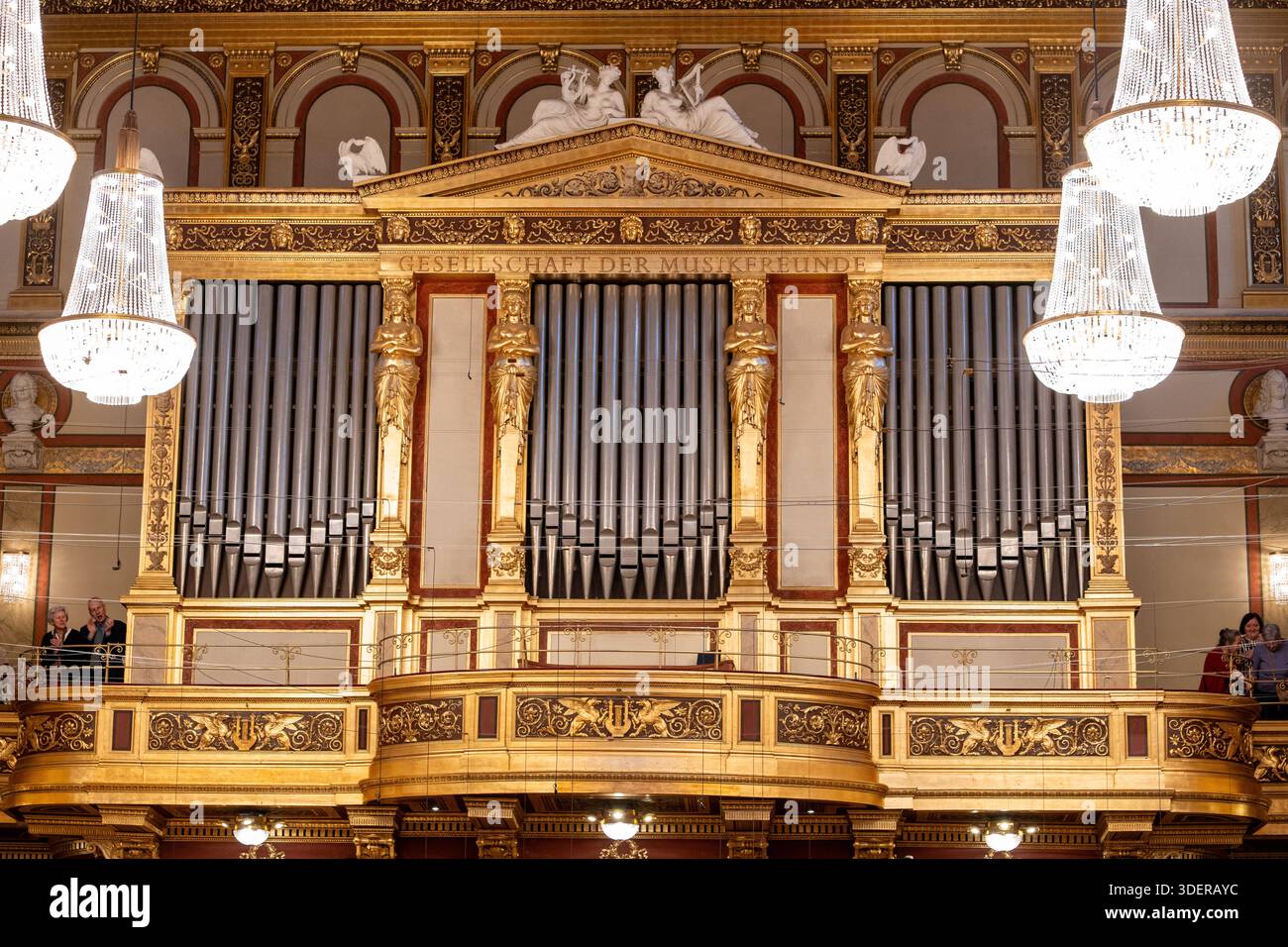 The gilded organ of the Musikverein’s Golden Hall in Vienna, a defining ...
