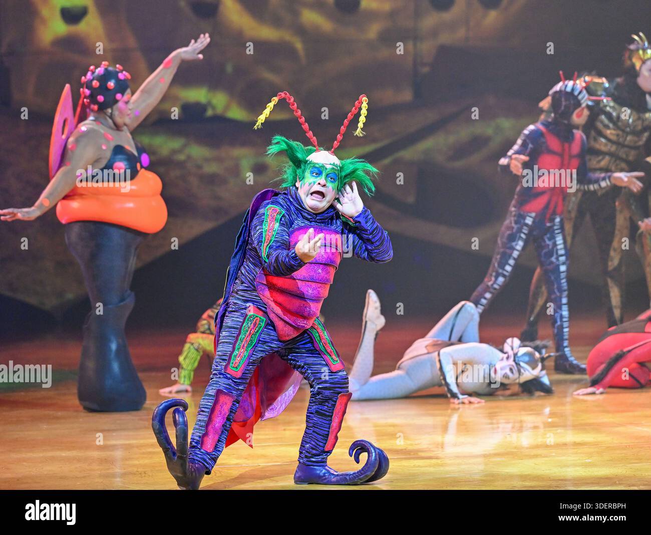 London, UK, 08 January 2026. Cast members perform during the dress ...