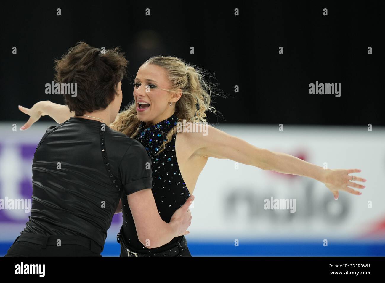 Emilea Zingas and Vadym Kolesnik compete during the ice dance ...