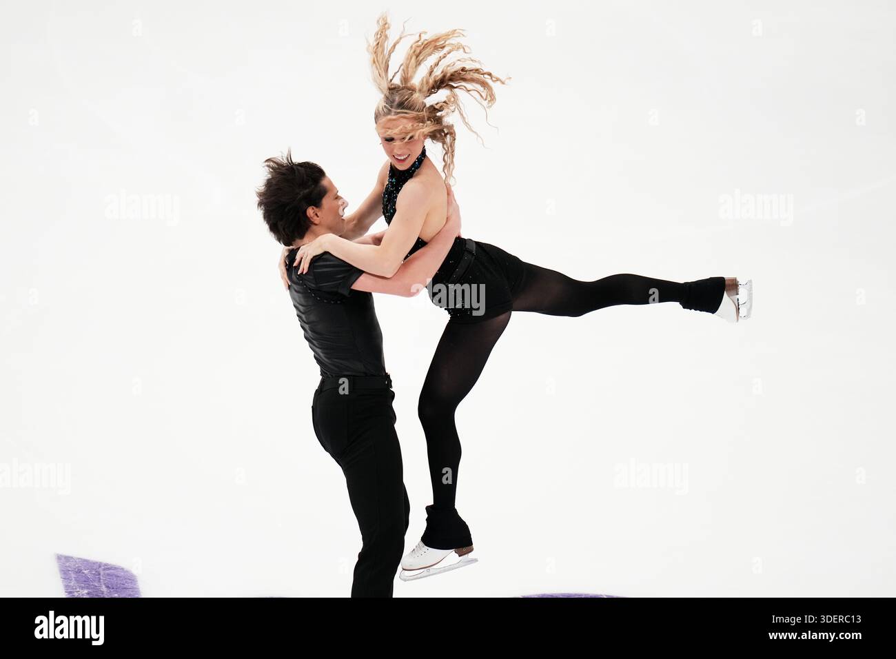 Emilea Zingas and Vadym Kolesnik compete during the ice dance ...