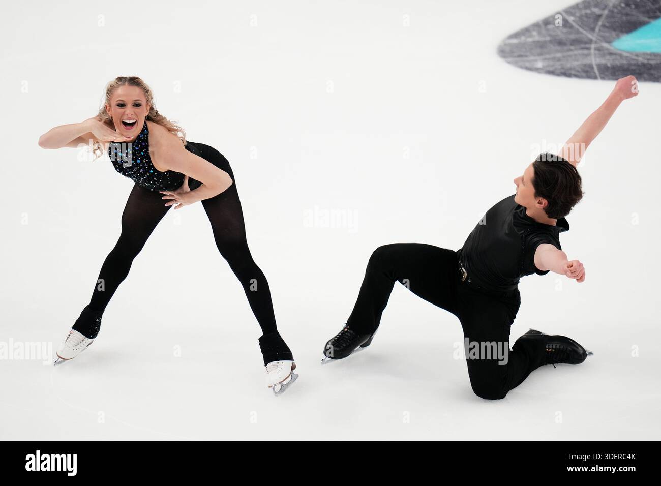 Emilea Zingas and Vadym Kolesnik compete during the ice dance ...