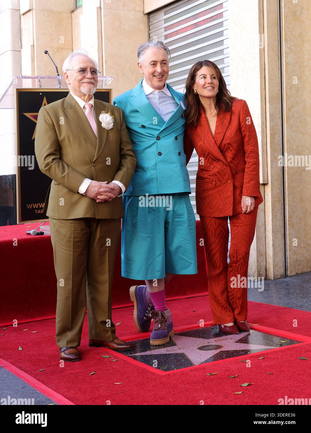 Brian Cox, Alan Cumming and Monica Lewinsky attend an unveiling ...