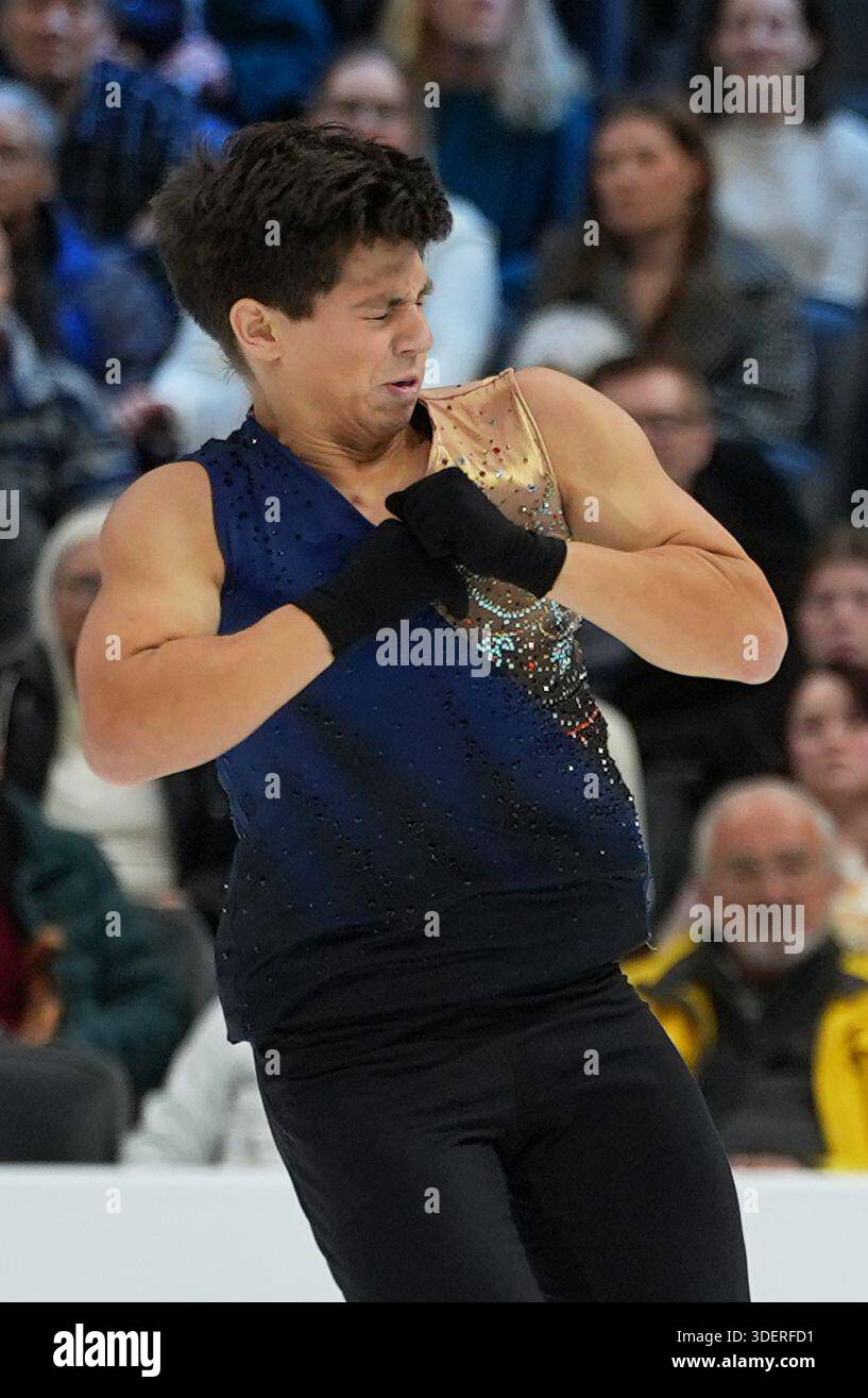 Samuel Mindra competes during the men's short program at the U.S ...