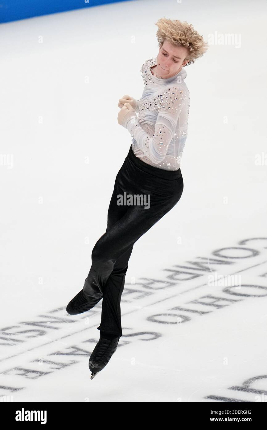 Lucius Kazanecki competes during the men's short program at the U.S ...
