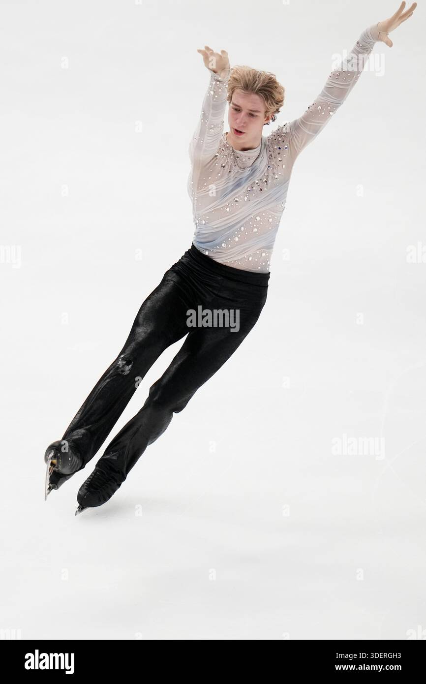 Lucius Kazanecki competes during the men's short program at the U.S ...