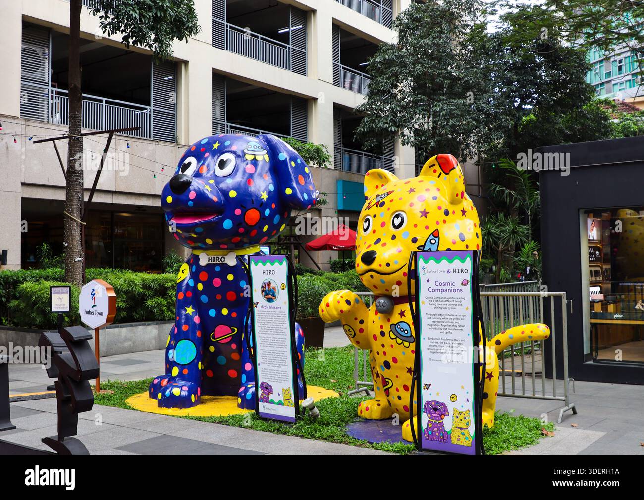 Colorful Dog Sculptures Urban Exhibition Stock Photo - Alamy