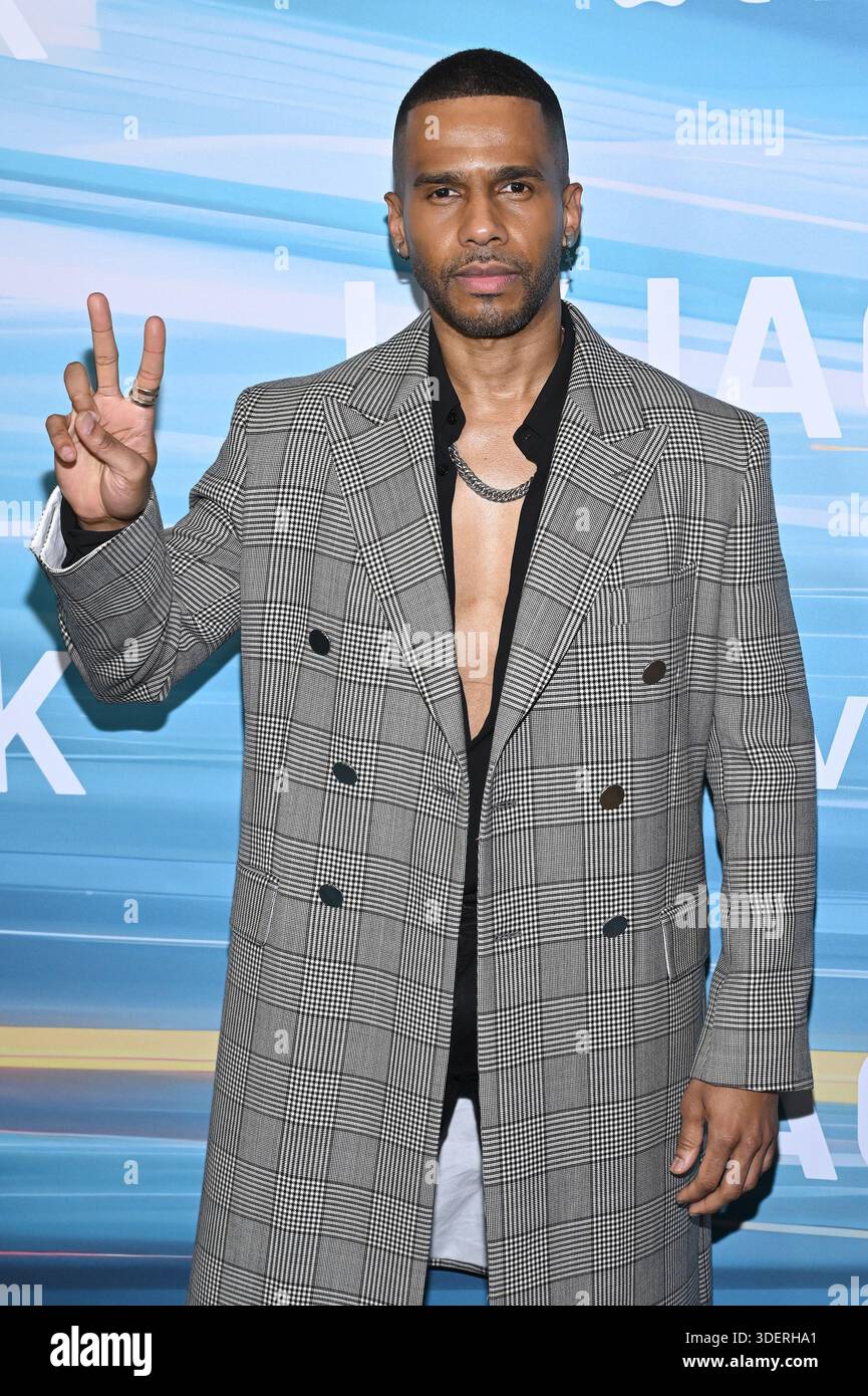 Eric West walking the red-carpet event for season two of Apple TV's 'Hijack' at the Whitby Hotel ...