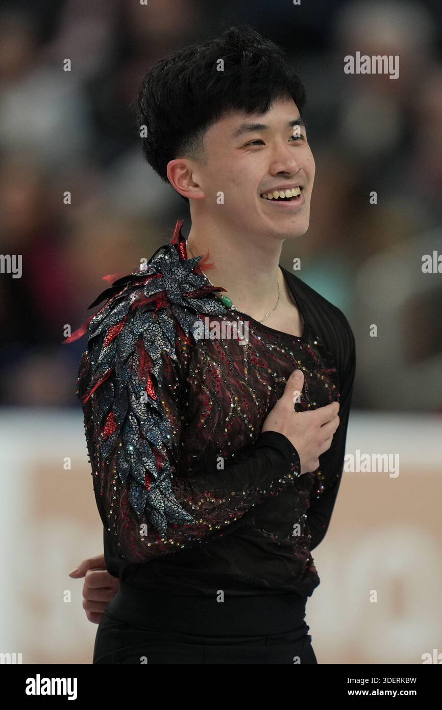 Jimmy Ma competes during the men's short program at the U.S. Figure ...