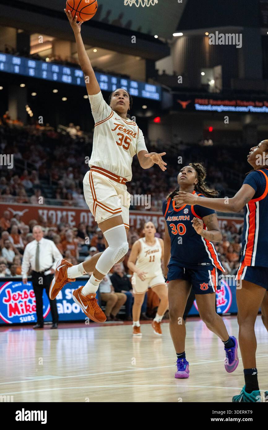 Jan 8, 2026. Madison Booker (35) of the Texas Longhorns in action vs the Auburn Tigers at the ...
