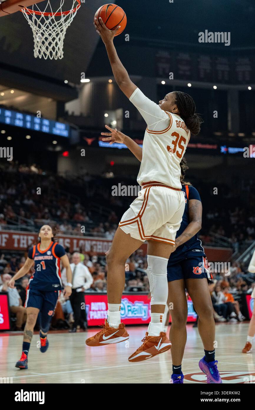 Jan 8, 2026. Madison Booker (35) of the Texas Longhorns in action vs the Auburn Tigers at the ...