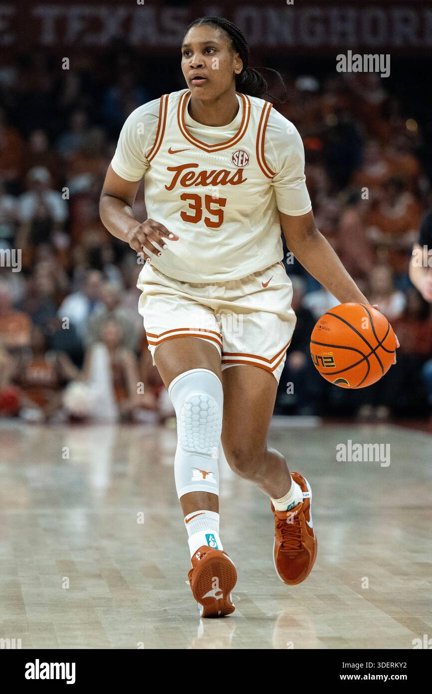 Jan 8, 2026. Madison Booker (35) of the Texas Longhorns in action vs the Auburn Tigers at the ...