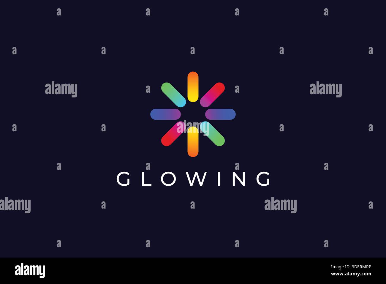 Glowing Logo Design for Modern Technology, Digital Innovation and ...