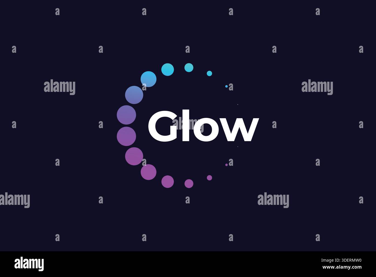 Glowing Letter Wordmark Logo Design for Modern Technology, Digital and ...