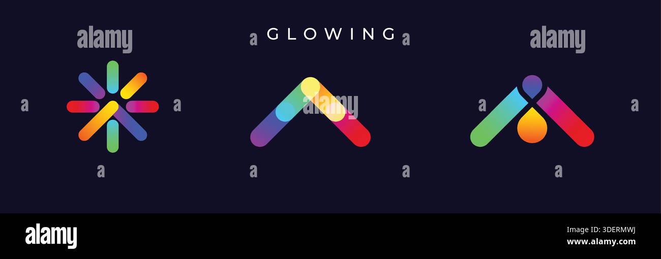 Modern Glow Logo Collection for Technology, Startup and Digital ...