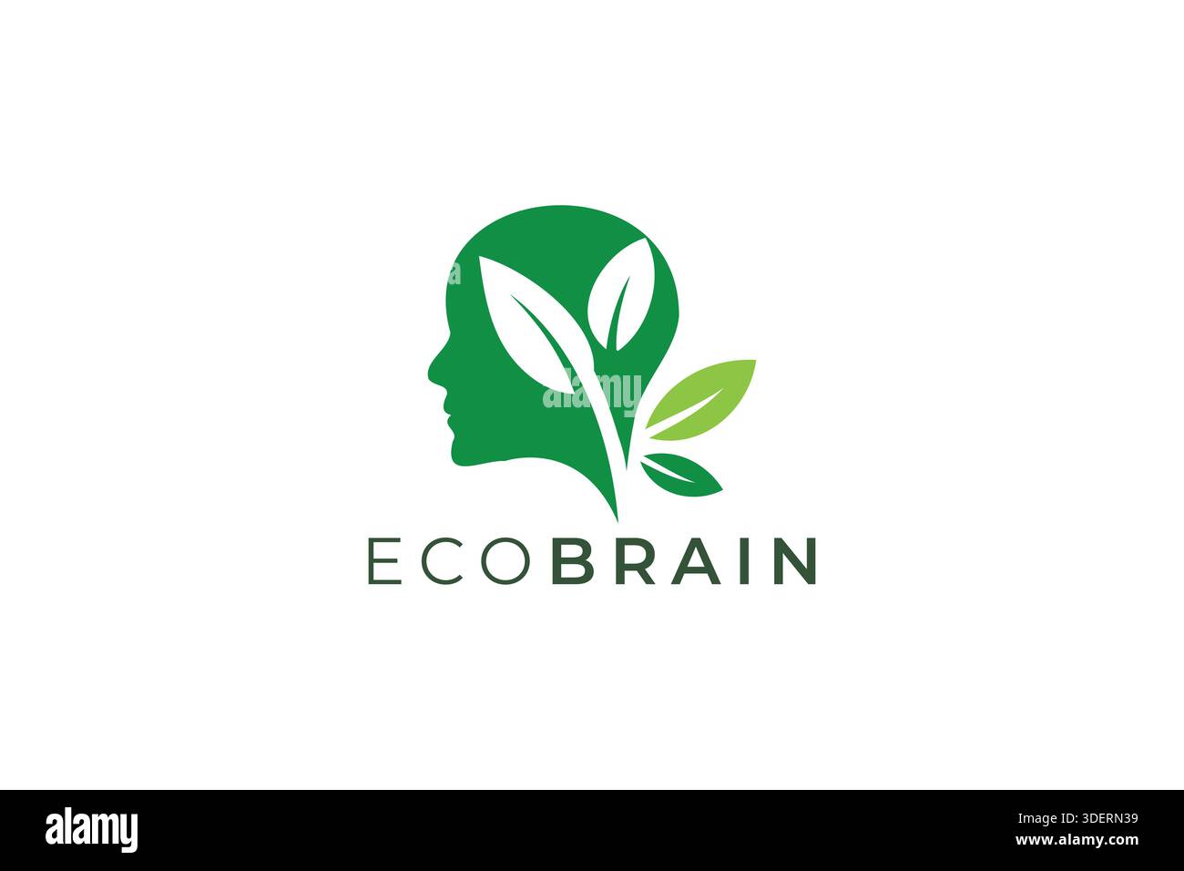 Eco Brain Logo Design for Green Technology, Sustainable Innovation and ...