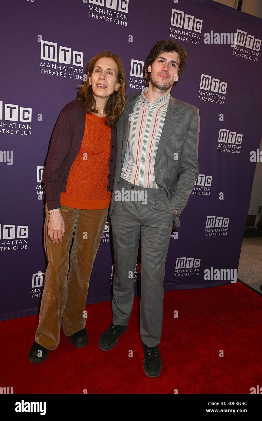 Jessica Hecht and Zane Pais attends the MTC Broadway Opening Night of ...