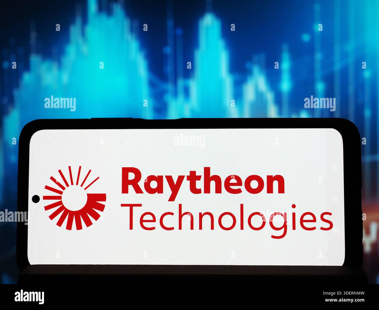 In this photo illustration, the RTX Corporation, formerly Raytheon ...