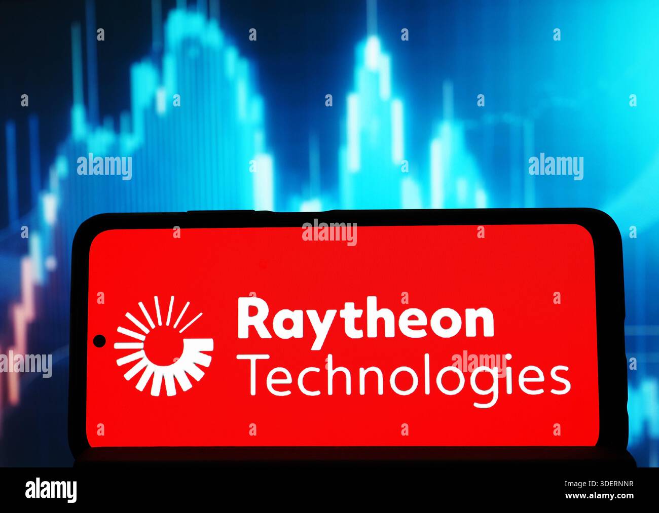 In this photo illustration, the RTX Corporation, formerly Raytheon ...