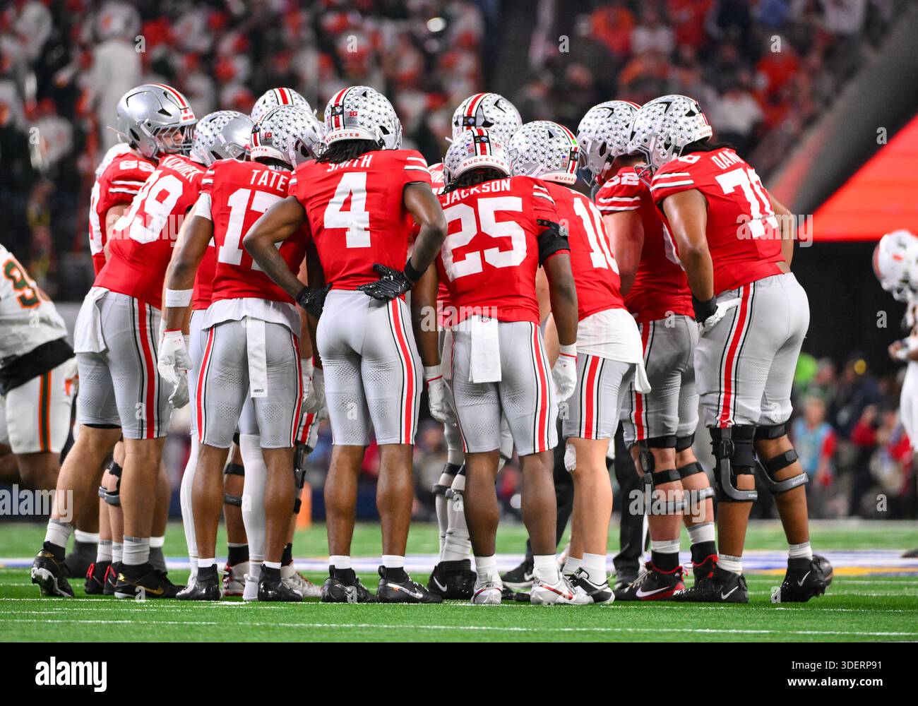 December 31, 2025 Ohio State Buckeyes huddle up during the 2nd half of ...