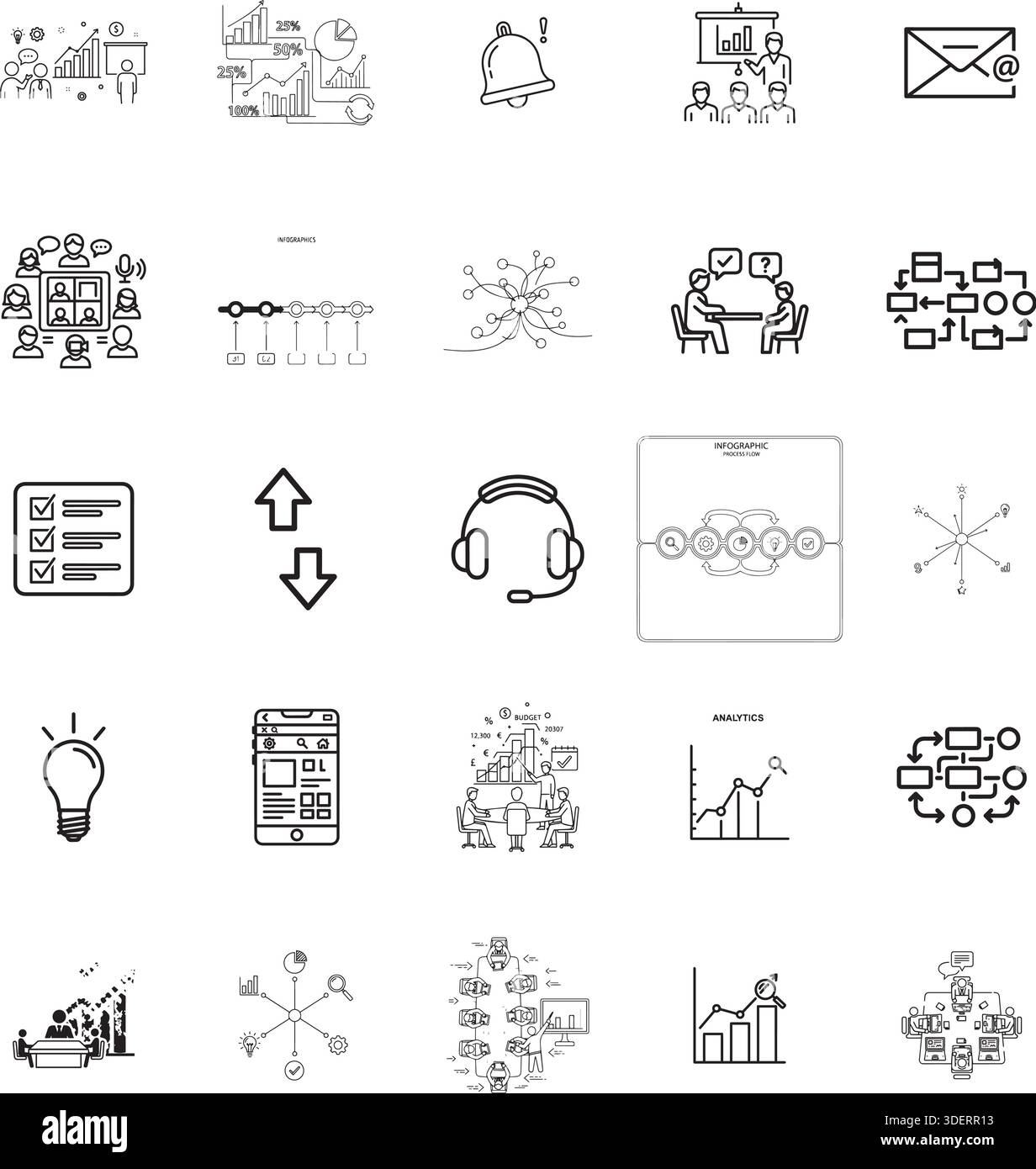 Business solution innovation digital Black and White Stock Photos ...