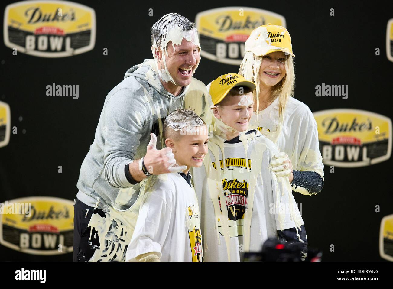 Wake Forest head coach Jake Dickert and his children, Rylee, Jace and ...