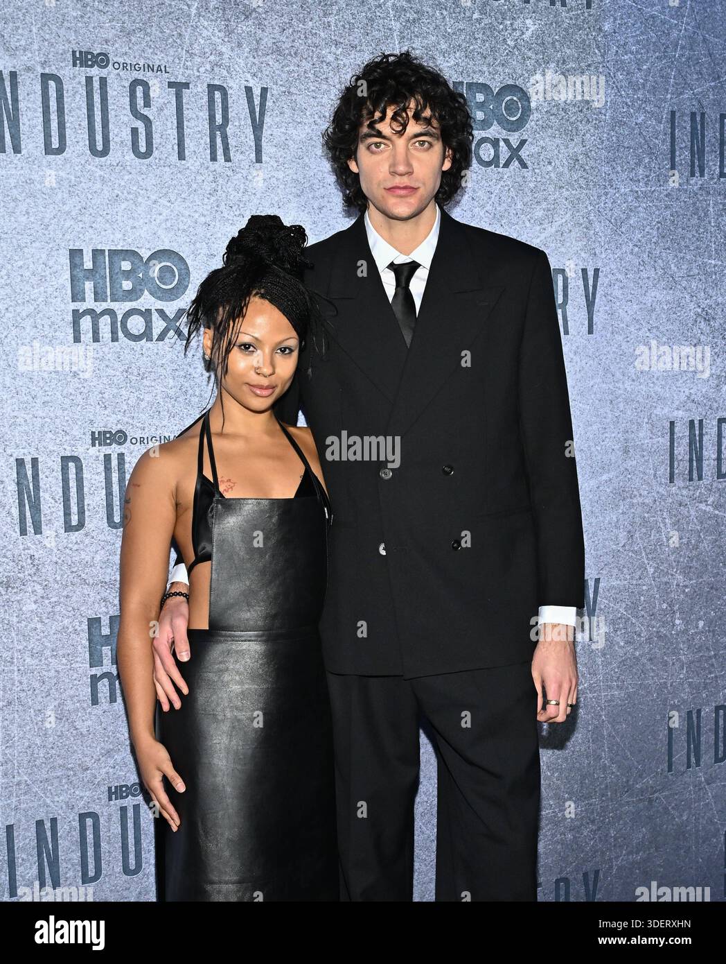 Myha'la Herrold, left, and husband Armando Rivera attend the premiere ...