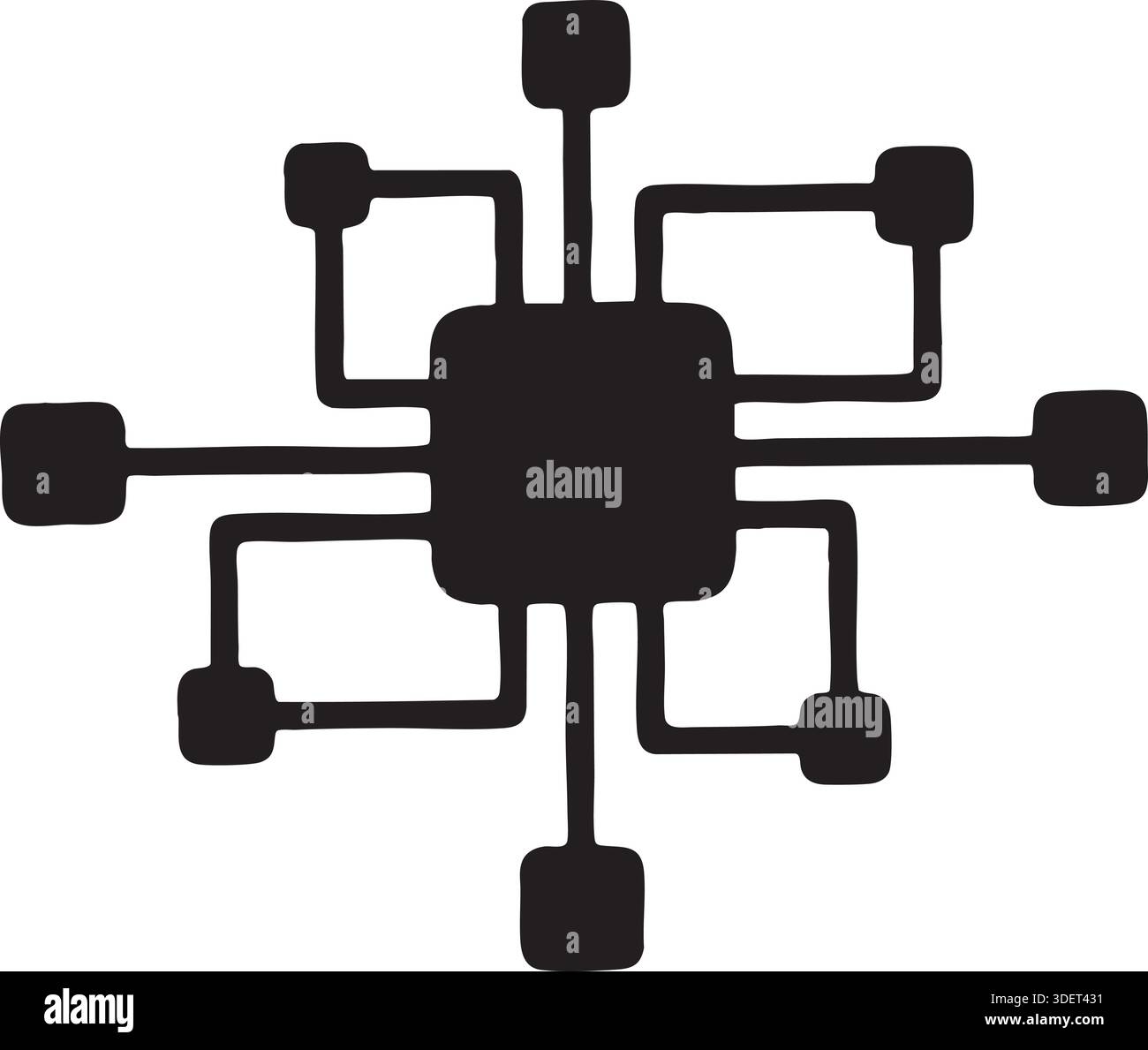 Artificial intelligence design global Black and White Stock Photos ...