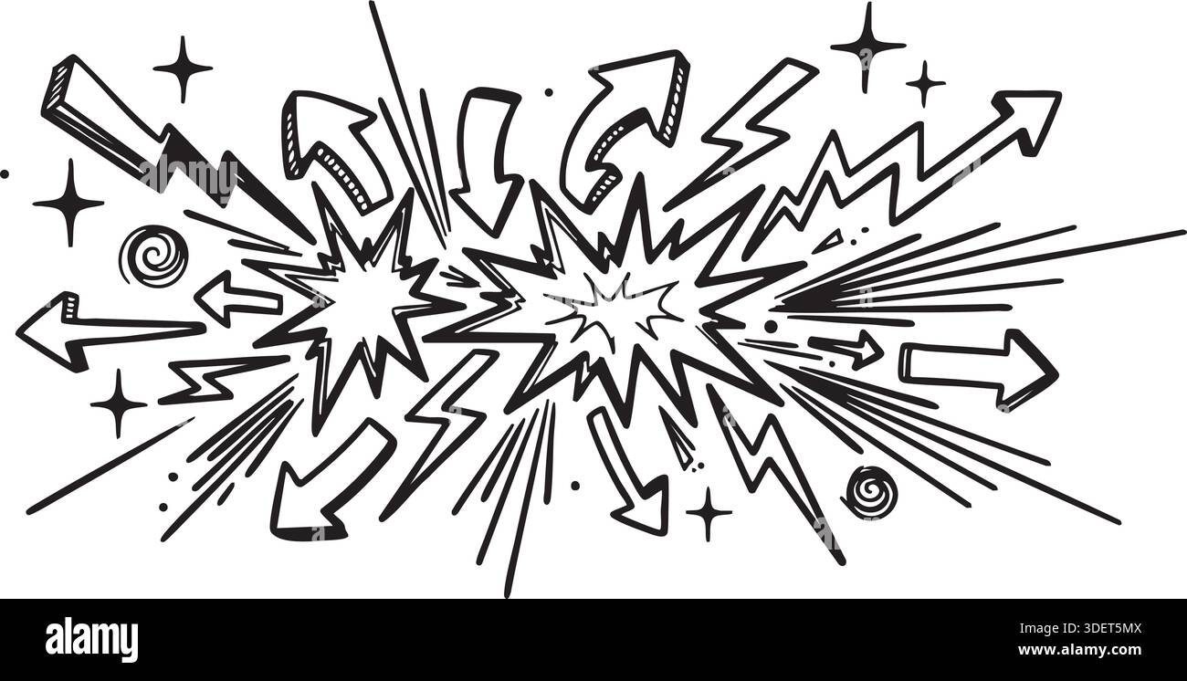 Creative collage illustration black Black and White Stock Photos ...