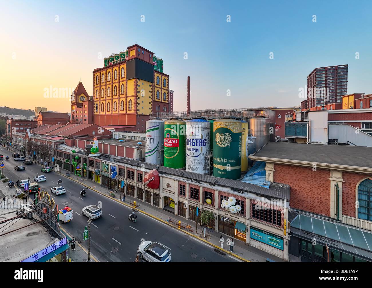 Aerial photo shows the Qingdao Beer Museum in Qingdao City, east China ...