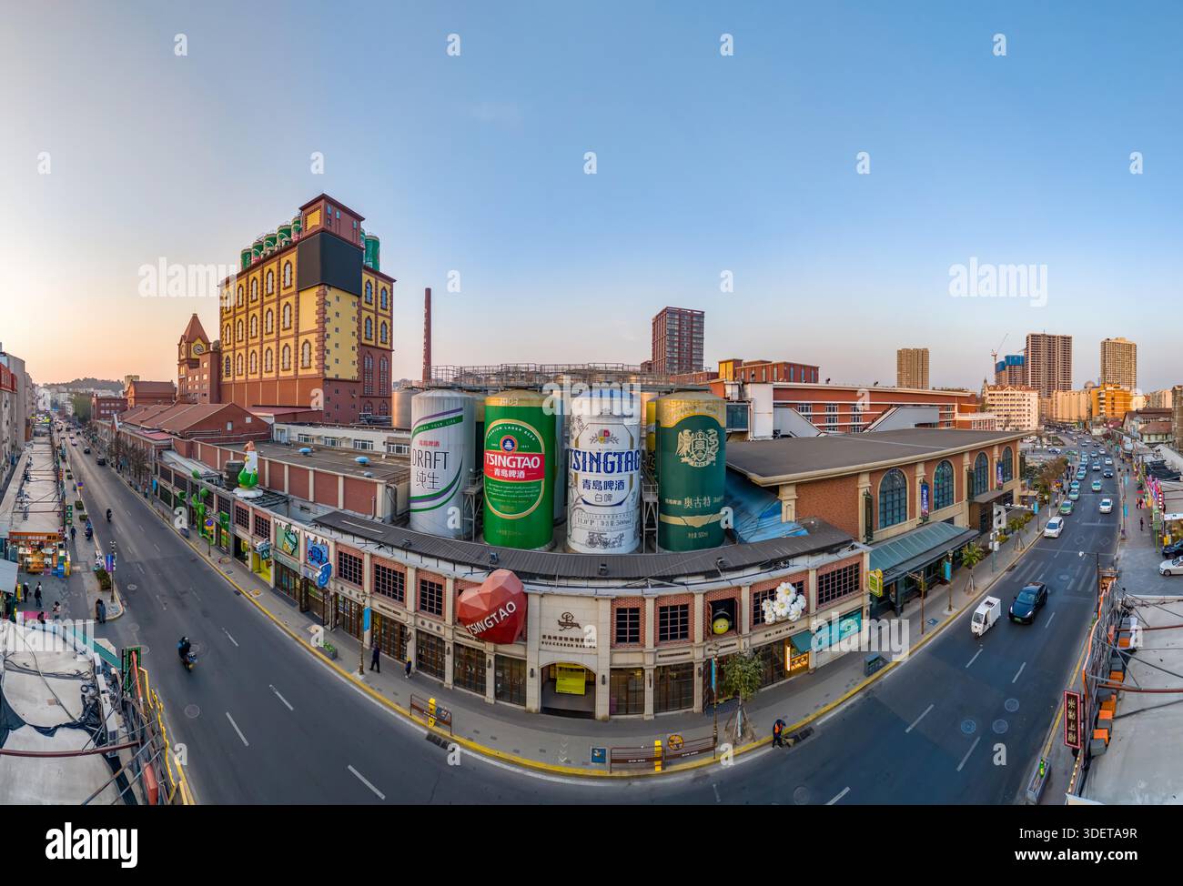 Aerial photo shows the Qingdao Beer Museum in Qingdao City, east China ...
