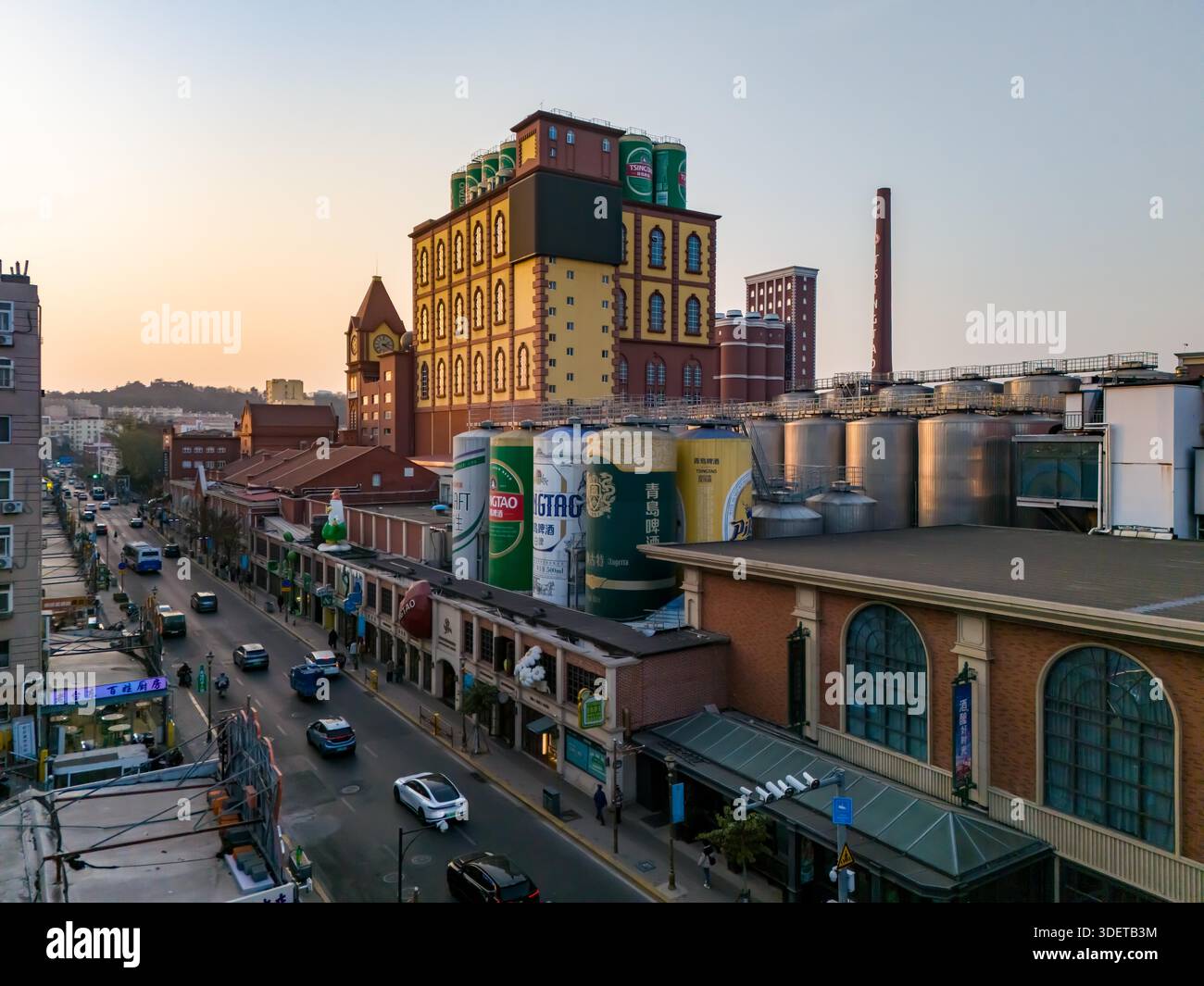 Aerial photo shows the Qingdao Beer Museum in Qingdao City, east China ...