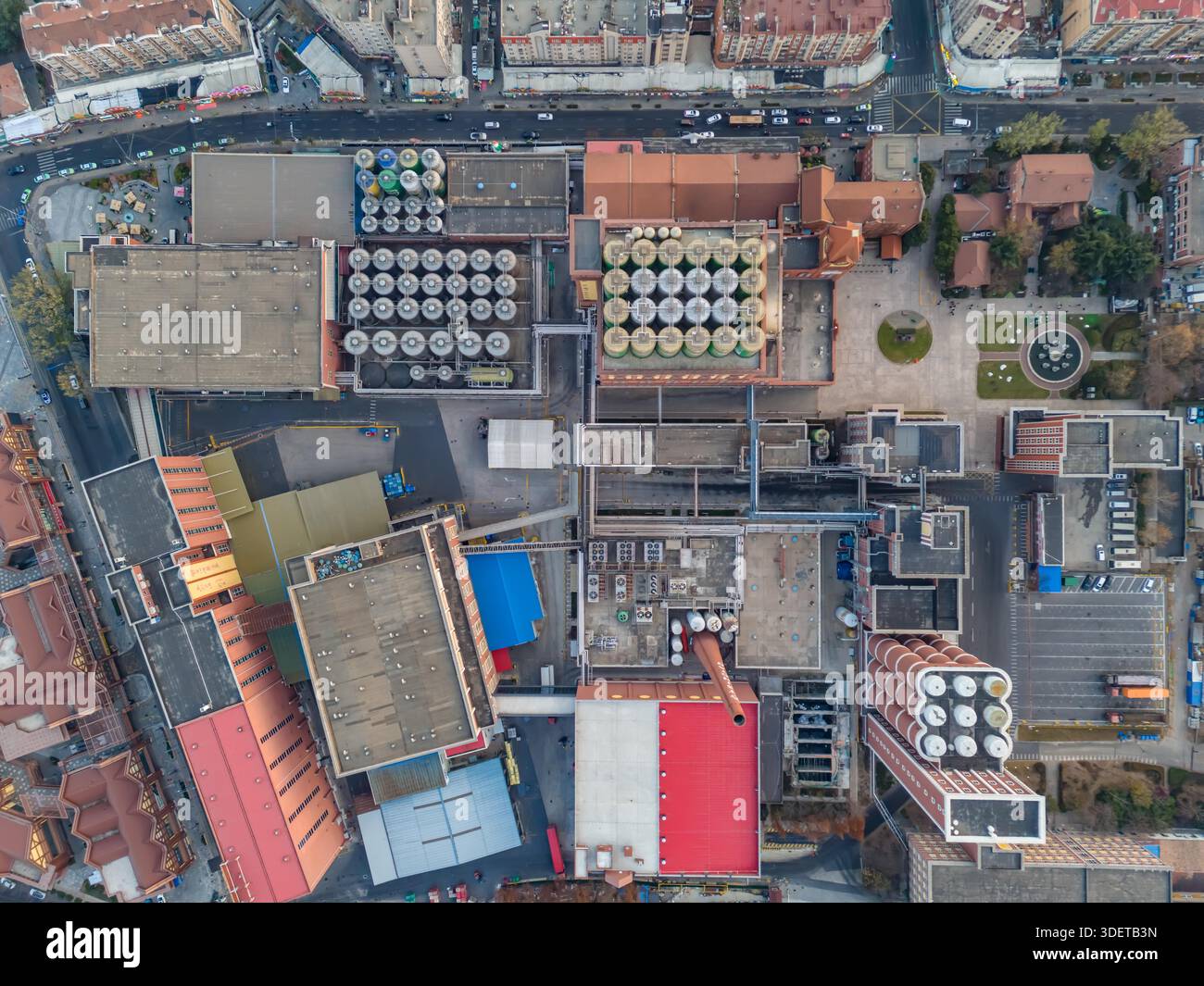 Aerial photo shows the Qingdao Beer Museum in Qingdao City, east China ...