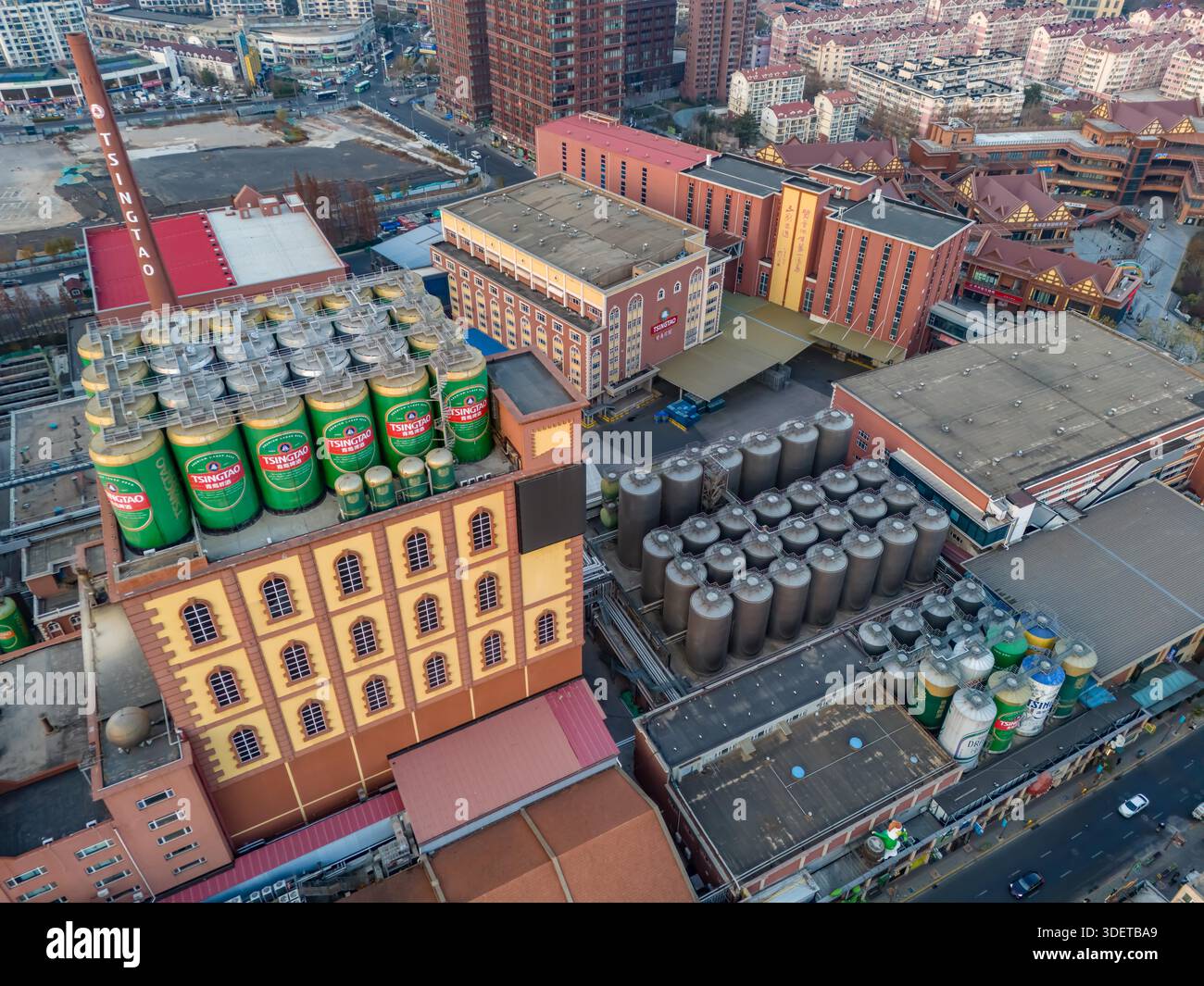 Aerial photo shows the Qingdao Beer Museum in Qingdao City, east China ...