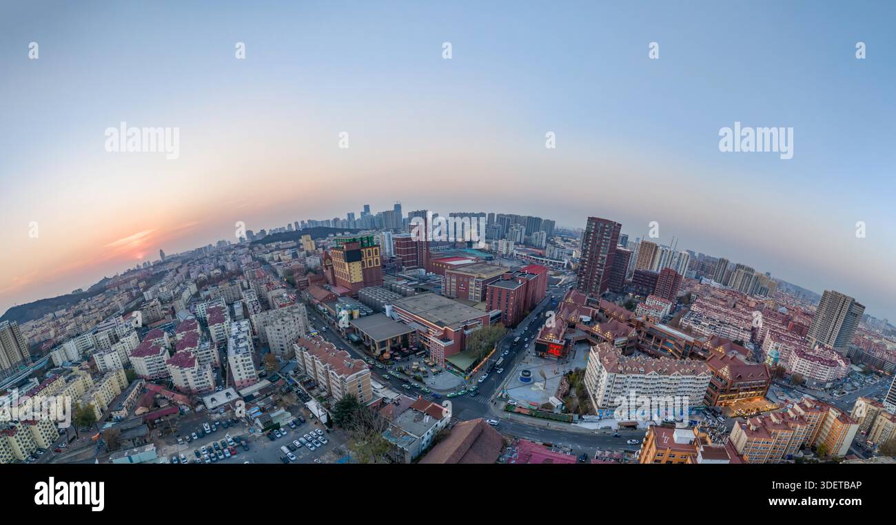 Aerial photo shows the Qingdao Beer Museum in Qingdao City, east China ...