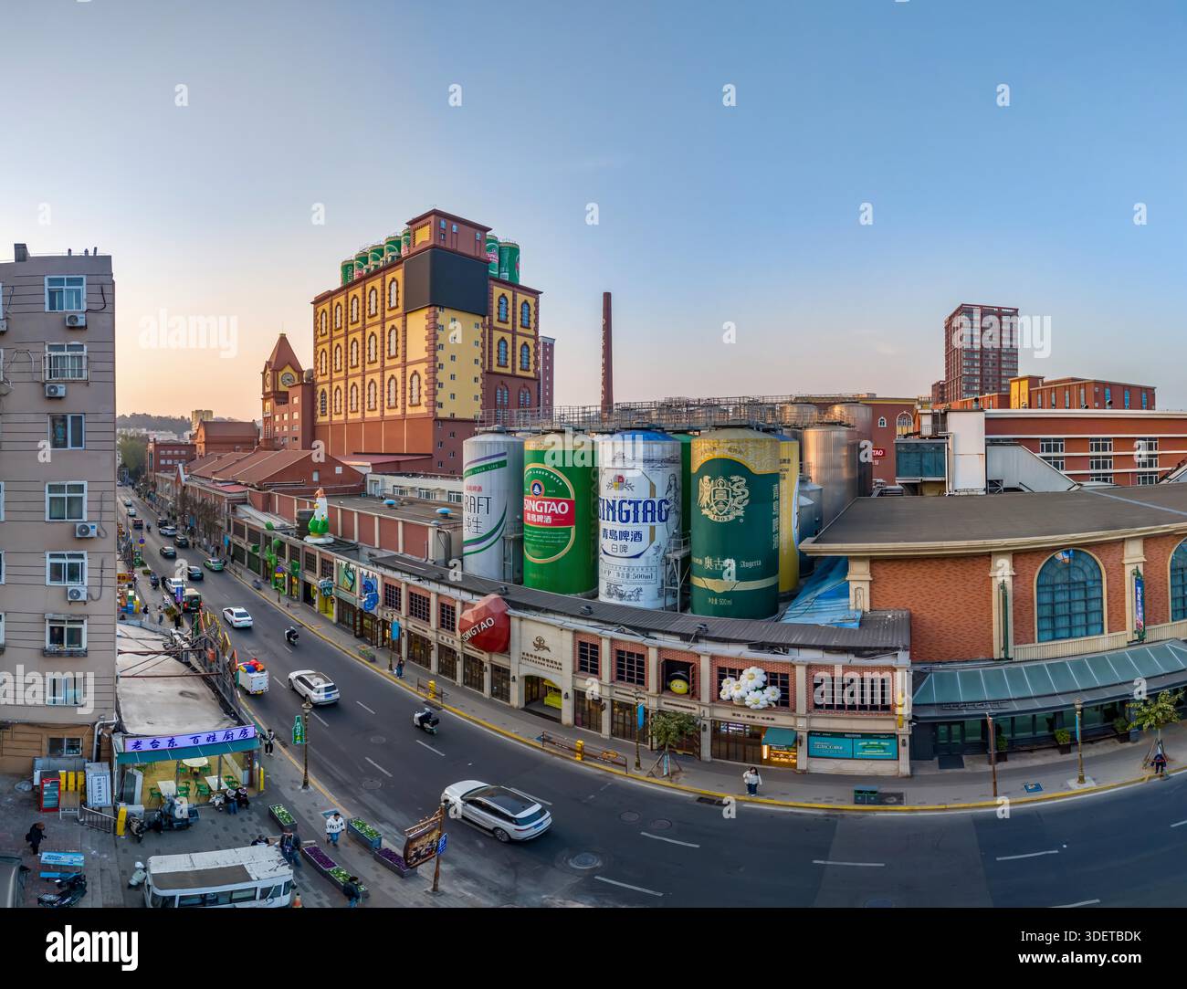 Aerial photo shows the Qingdao Beer Museum in Qingdao City, east China ...